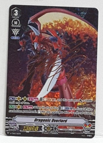 Bushiroad Cardfight Vanguard Dragonic Seigneur V-TD02/S01EN Doré Signé ...