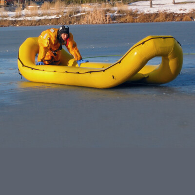 Inflatable Ice Rescue Sled Inflatable Rapid Raft Water Rescue Boat Jet ...