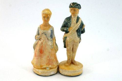 Sebastian GEORGE & MARTHA WASHINGTON Mini Figurines Painted Porcelain ...