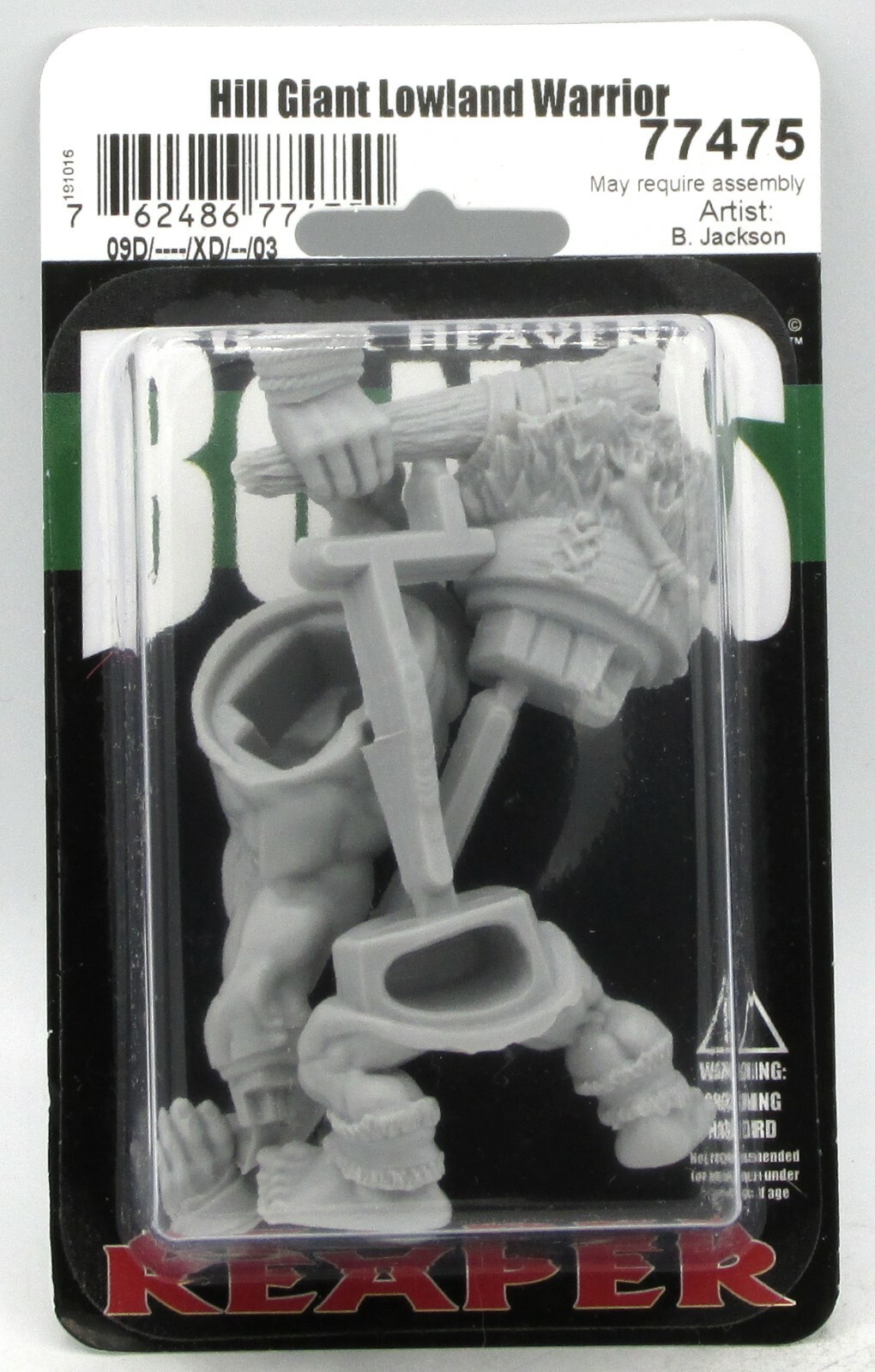 Reaper 77475 Hill Giant Lowland Warrior (Bones) Barbarian Fighter Ogre ...