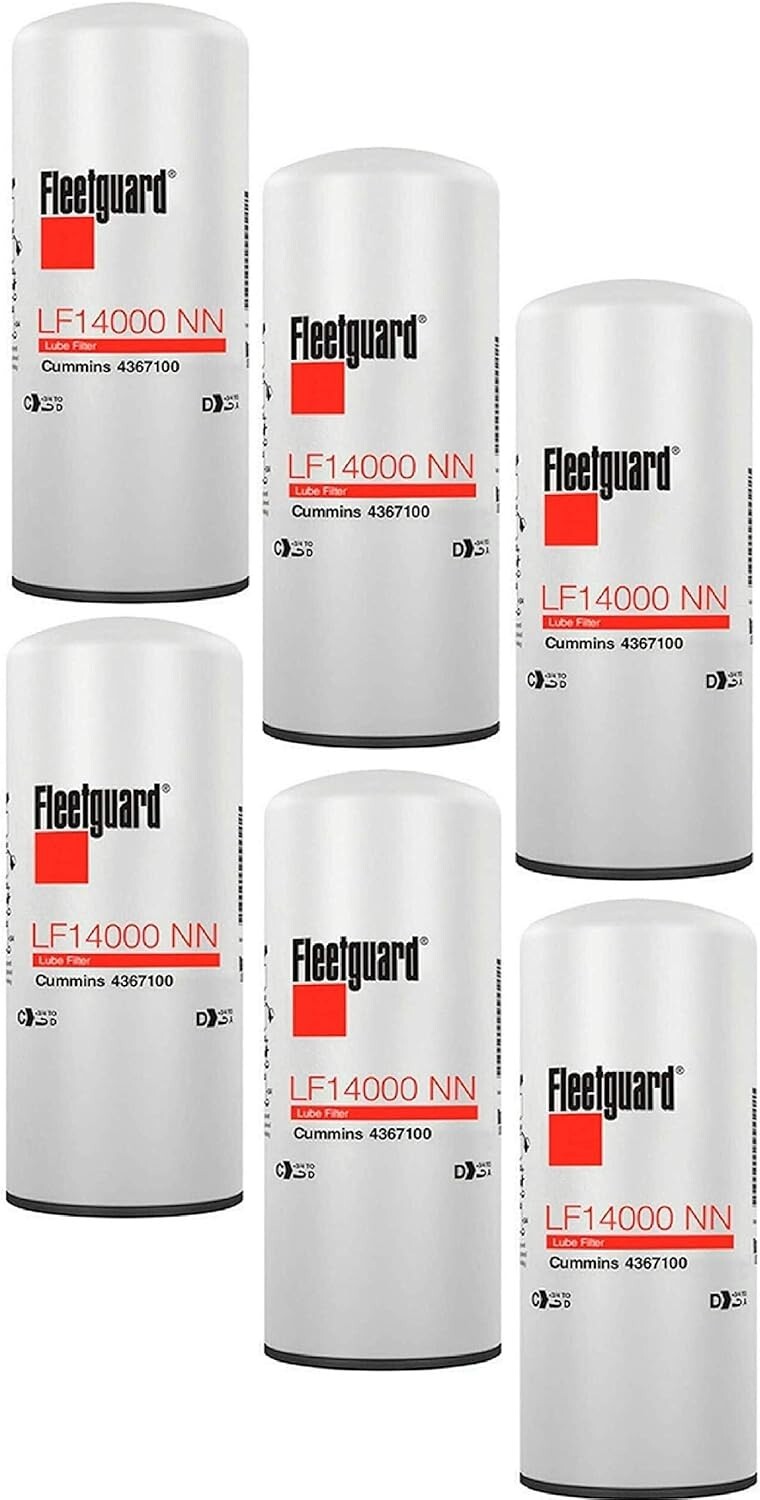 6 PCS Genuine Fleetguard LF14000NN Oil Filter Cummins ISX 4367100 Free ...