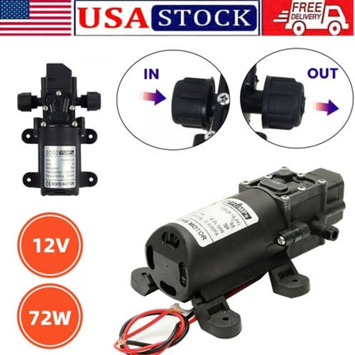 Water Pump 12V High Pressure Self Priming Sprayer 130PSI Diaphragm Auto ...