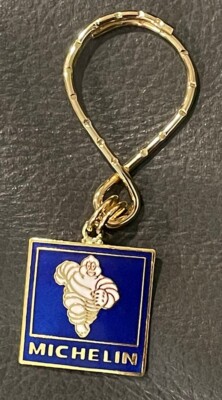 NOS Vintage MICHELIN MAN Enamel Keychain Advertising Auto Racing Tires ...