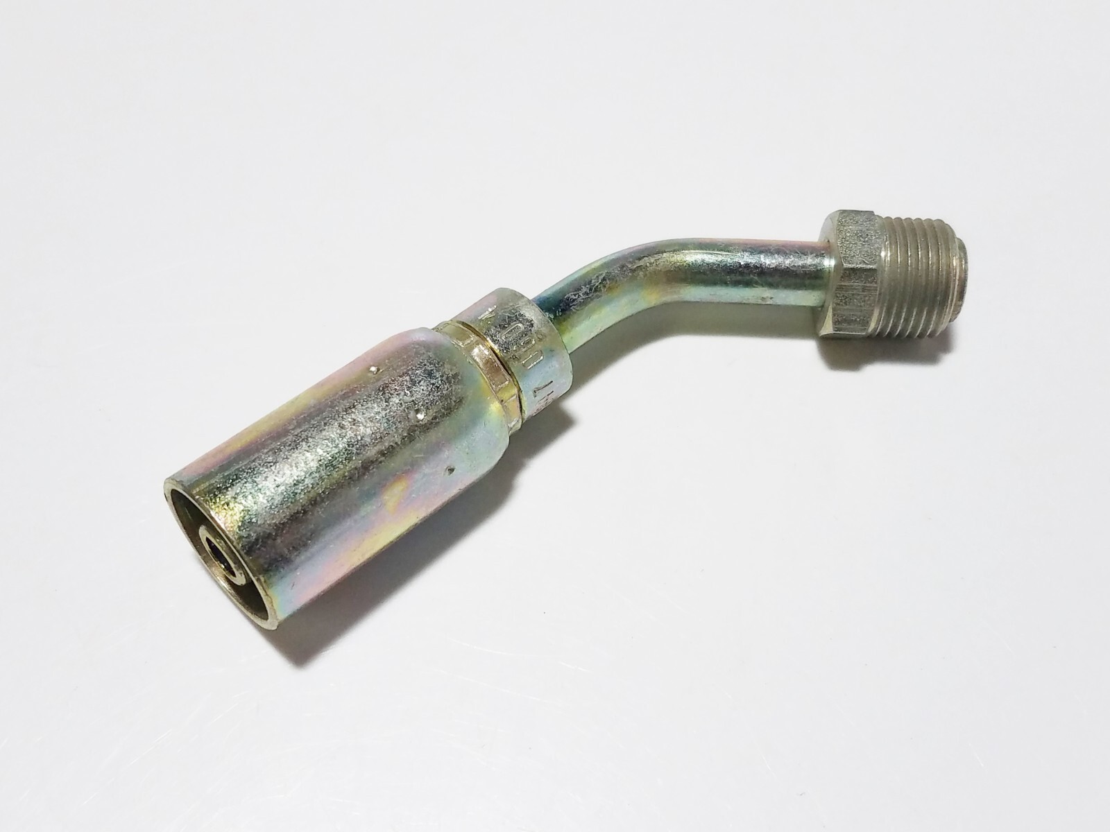 2 Weatherhead 06U-B47 3/8" x 7/16" Inverted Flare Male Swivel 45 Deg ...