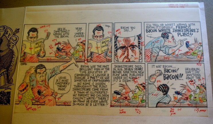 RARE Frank Cho Sunday Strip ORIGINAL w/Color Guide and 2 splash panels ...