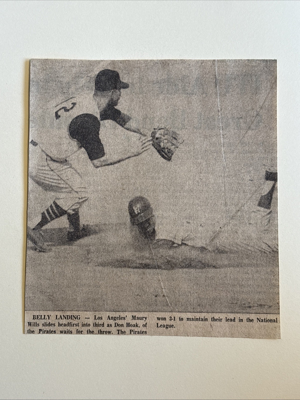 Maury Wills Don Hoak Dodgers Pirates 1960 Hutchinson KS Baseball 5X6 ...