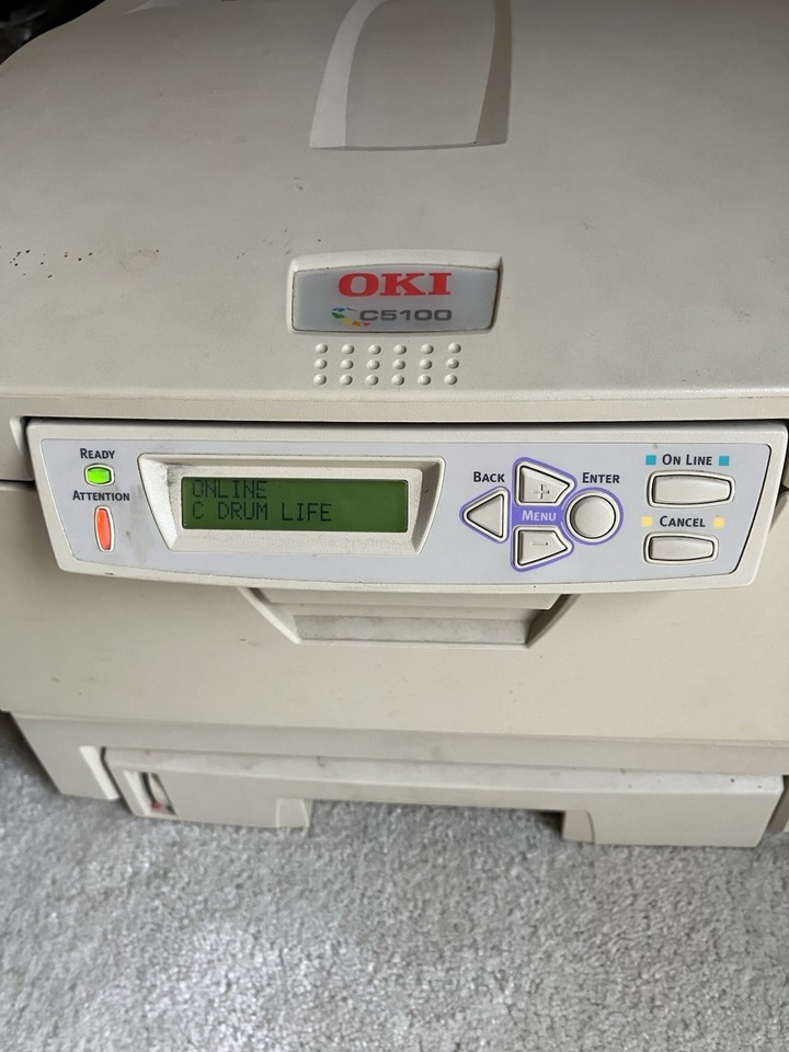 Okidata C5100 Color Laser Printer - Powers On/Working Condition | eBay