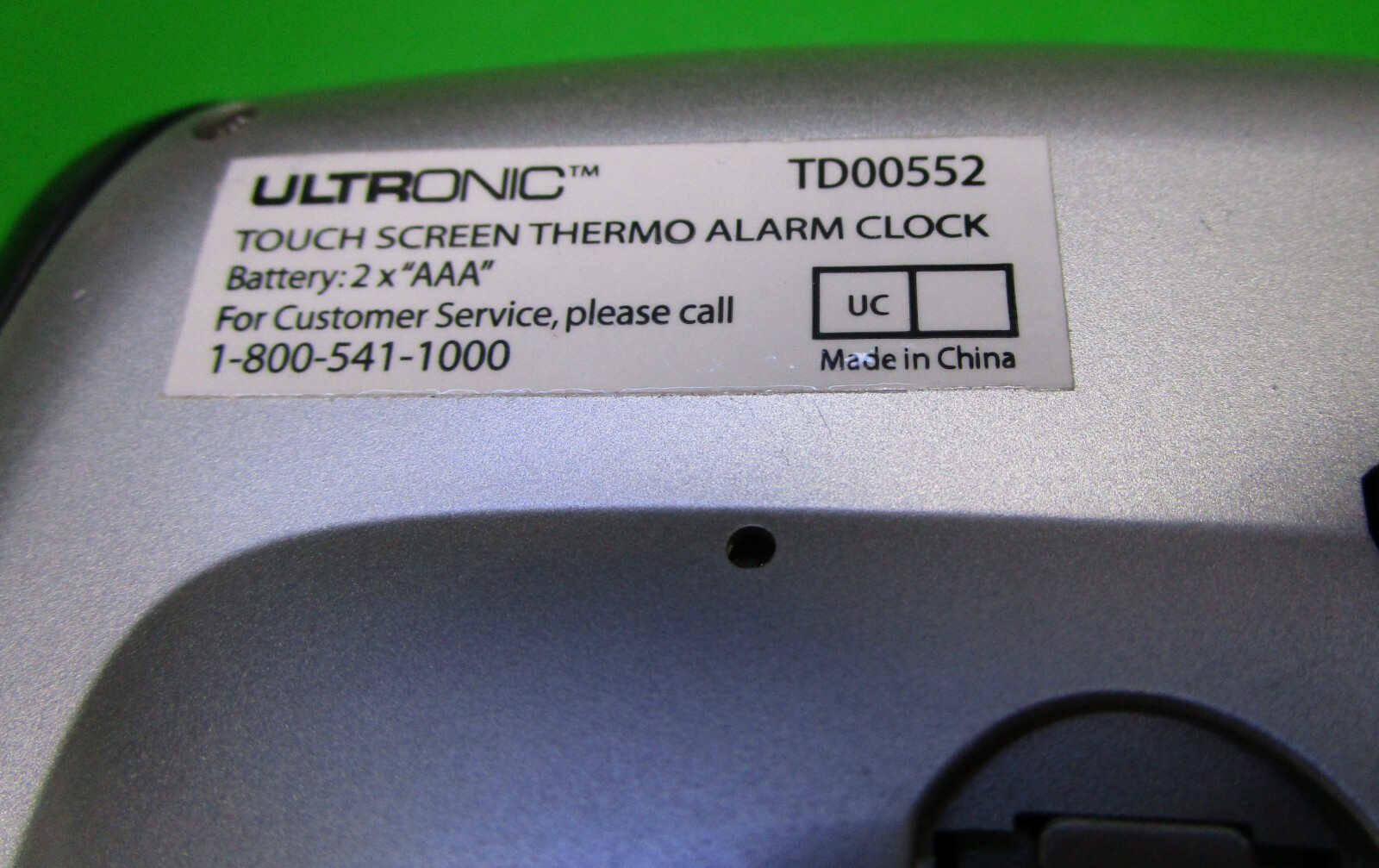 Ultronic Portable Touch Screen Thermo Alarm Clock TD00552 - for sale ...