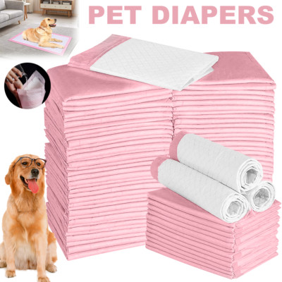 50/100/300x Puppy Training Pads Kitten Dog Cat Pink Pee Pads for ...