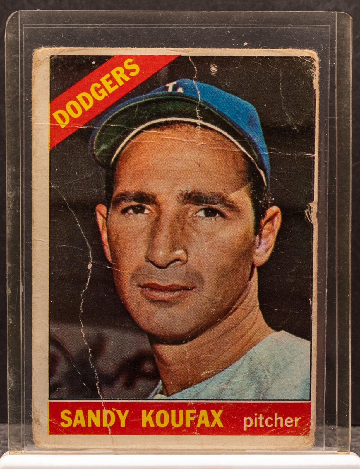 Sandy Koufax 1966 Topps 100 Creased HOF | eBay