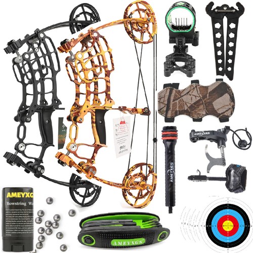 Archery Compound Bow Short Axis Dual-Use Steel Ball 30-70lbs Shoot ...