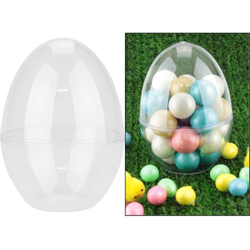 Clear Plastic Fillable Egg Capsule Container Easter Art Craft Diy Gifts ...