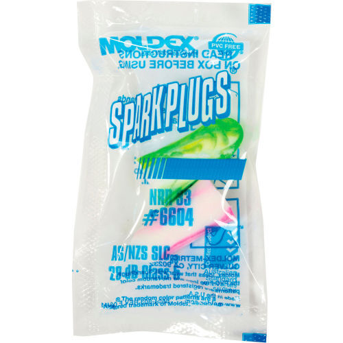 Moldex 6604 Sparkplugs 50 PAIR UNCORDED Individually Sealed Foam Ear ...