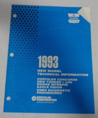 1993 NEW MODEL TECHNICAL INFORMATION DRBII DIAGNOSTIC PROCEDURES ...