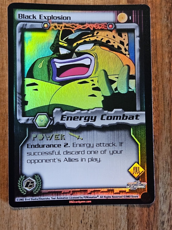 DBZ CCG FOIL Black Explosion #1 Unlimited Cell Games Saga NM Score ...