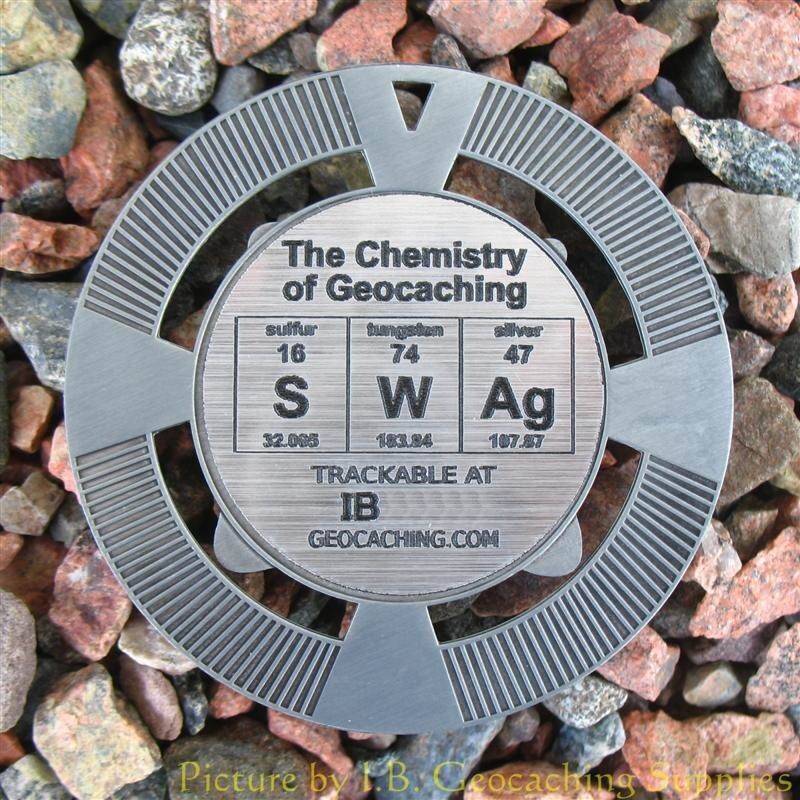 SWAg - Chemistry of Geocaching Geomedal Geocoin (2.5", Antique Silver ...