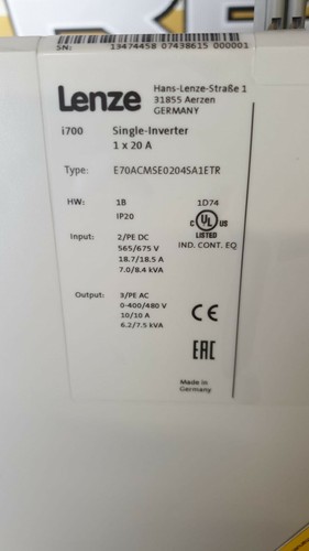 Lenze I700 E70ACMSE0204SA1ETR 1x20A | eBay
