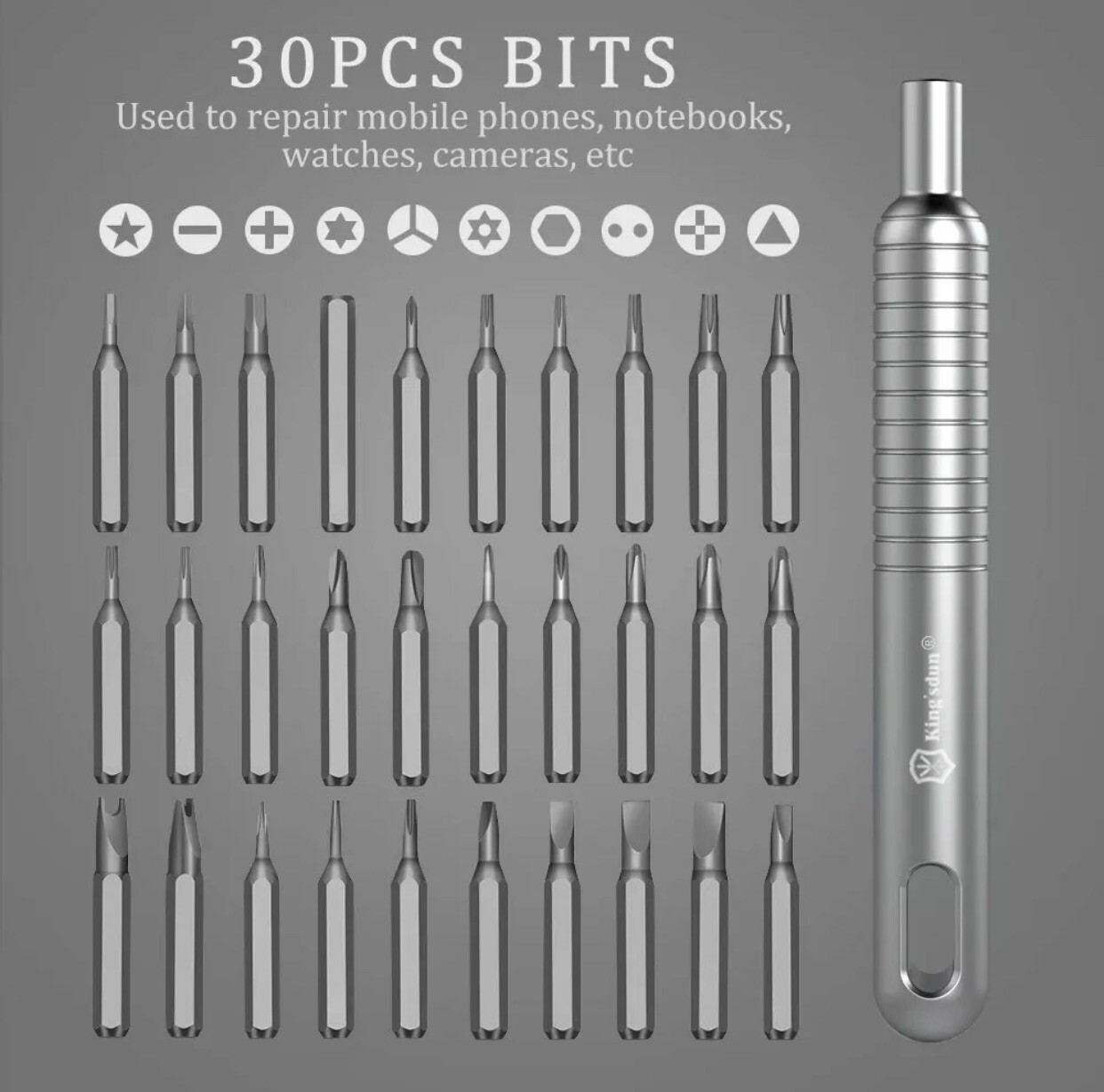 30PC Micro Torx Screwdriver Bits Tools Kit Set For Repair Electronics ...