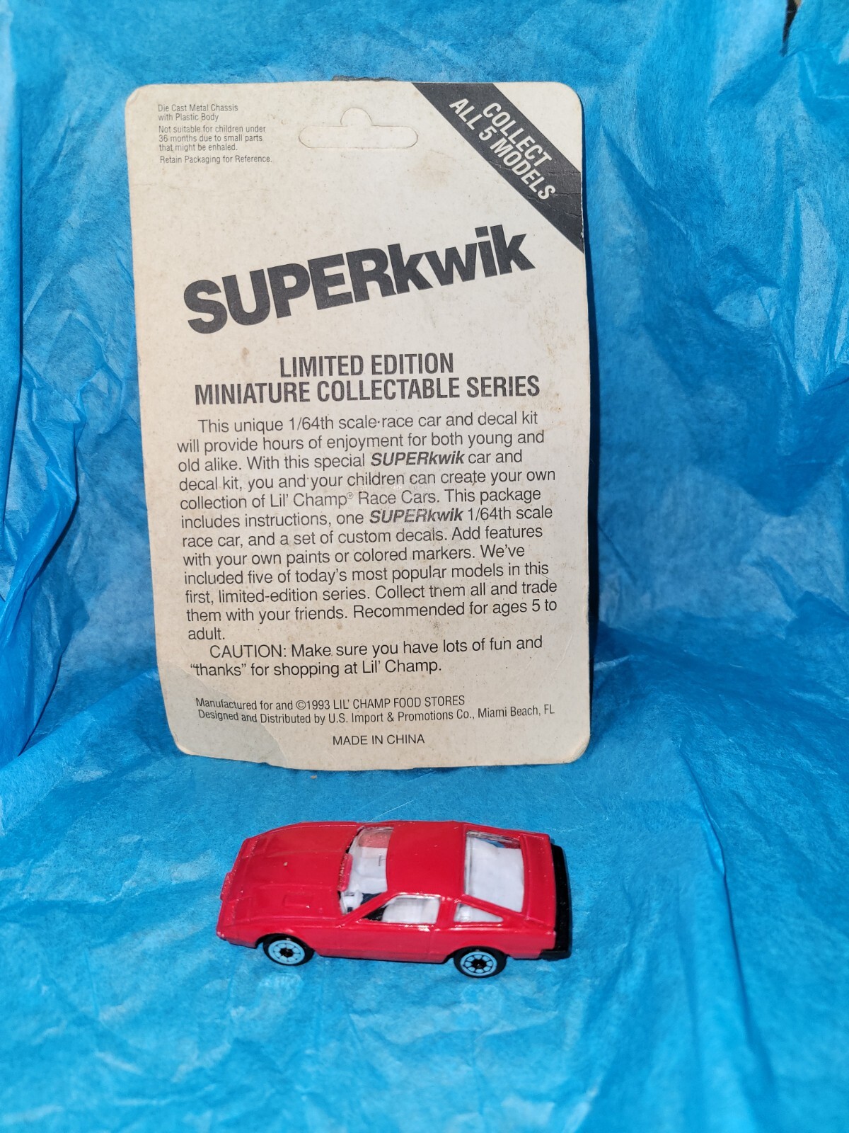 NEW Vintage SuperKwik Car & Decals Lil' Champ Food Store Promo 1993 Toy ...