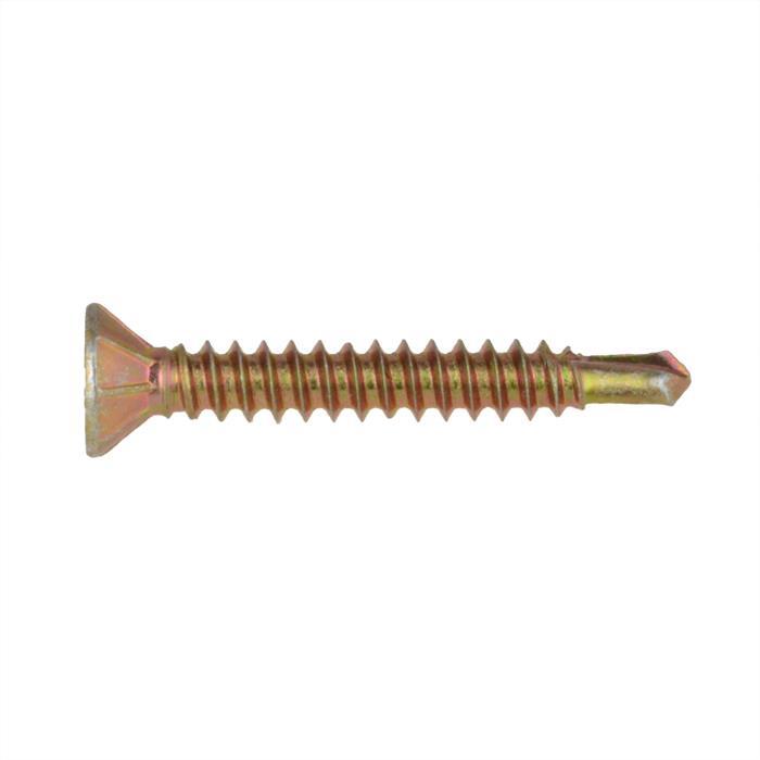 Pack of 3000 Zinc Yellow 8g x 25mm Countersunk Rib PH2 Metal Self ...