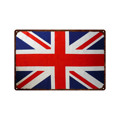 PLAQUE DÉCORATIVE EN MÉTAL ÉTAIN drapeau pays royaume unis 30X20 CM | eBay