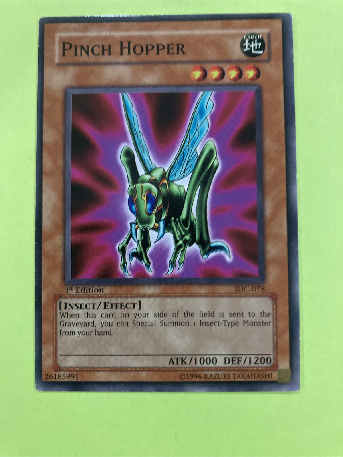 Yu-Gi-Oh! Pinch Hopper IOC-078 1st Edition | eBay