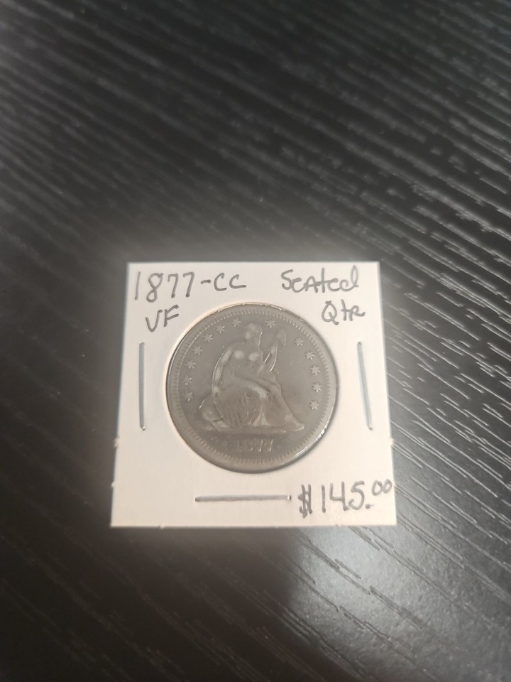 1877 CC Seated Liberty Quarter Nice Carson City | eBay