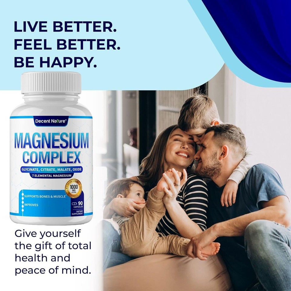 Magnesium Complex 7 Elemental Magnesium Supplement 1000mg – Magnesium ...