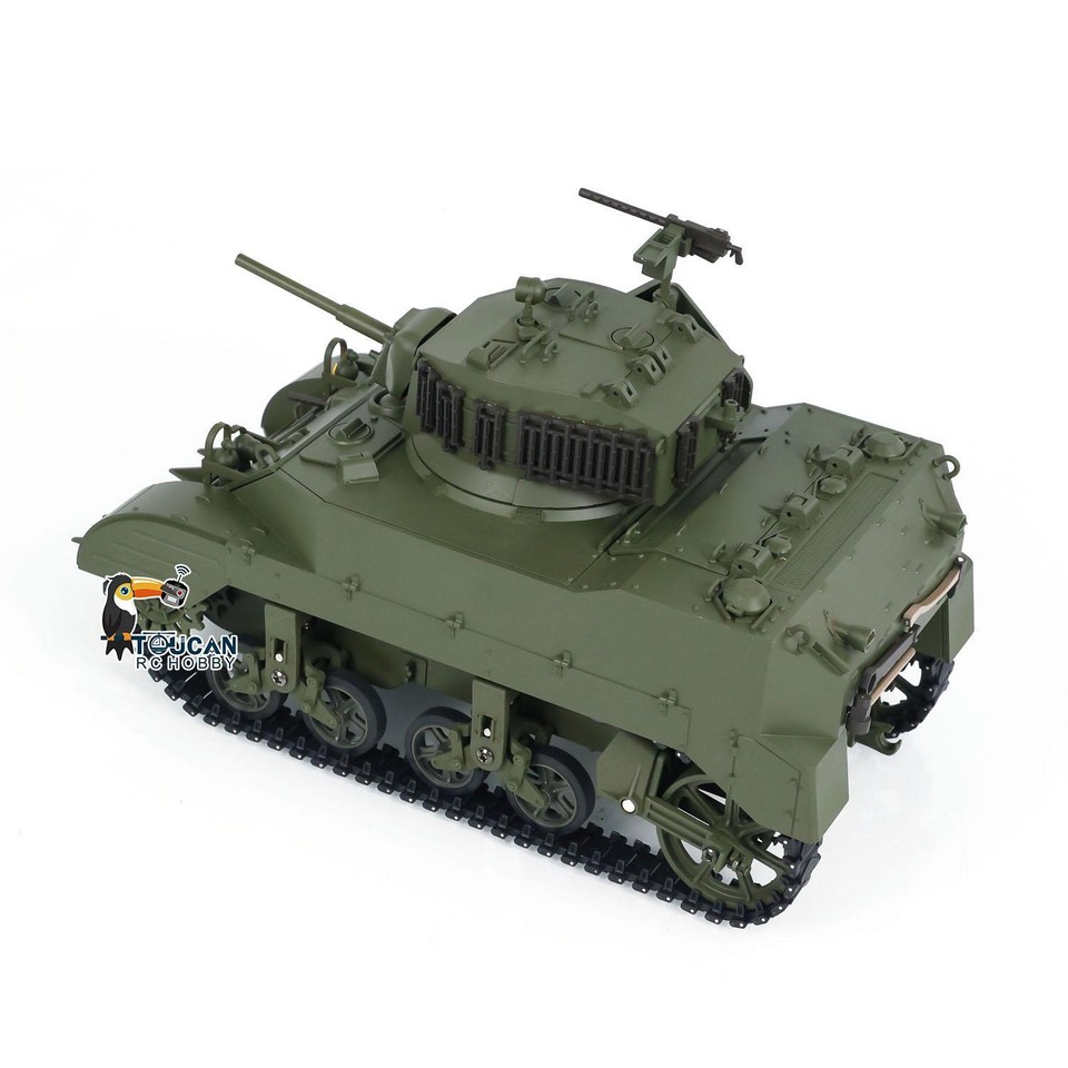 1/16 US M5A1 Stuart VI Light Tank Model RTR W/Smoke Sounds Lights 360 ...