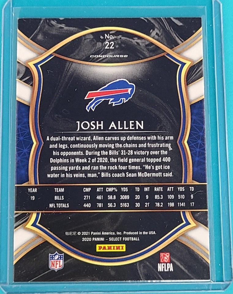 2020 Panini Select #22 Josh Allen Buffalo Bills Football Card W | eBay