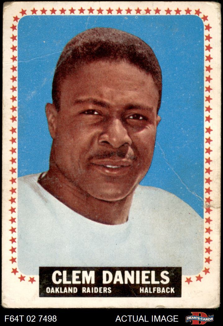 1964 Topps #136 Clem Daniels Raiders Prairie View 1 - POOR F64T 02 7498 ...