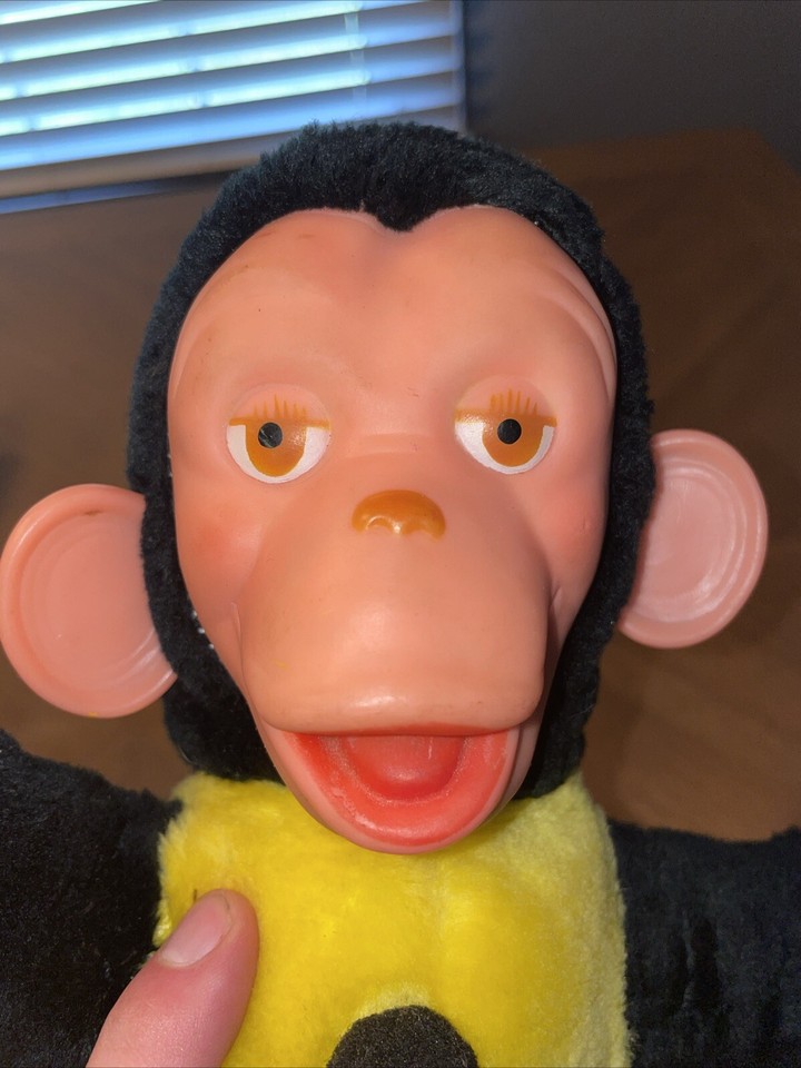 15" VINTAGE PEORIA PLASTIC MR BIM ZIPPY ZIP THE MONKEY STUFFED ANIMAL ...