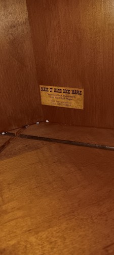 TELL CITY Solid Hard Rock Maple Colonial Early American Corner Display ...