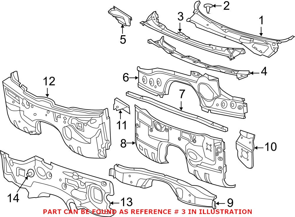 Cowl Panel Mopar 68038078AB for sale online | eBay