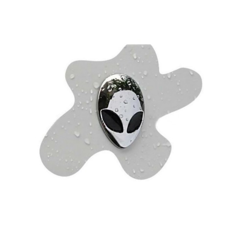 2Pcs Full Metal 3D Alienware Alien Head Auto Logo Sticker Badge Emblem ...