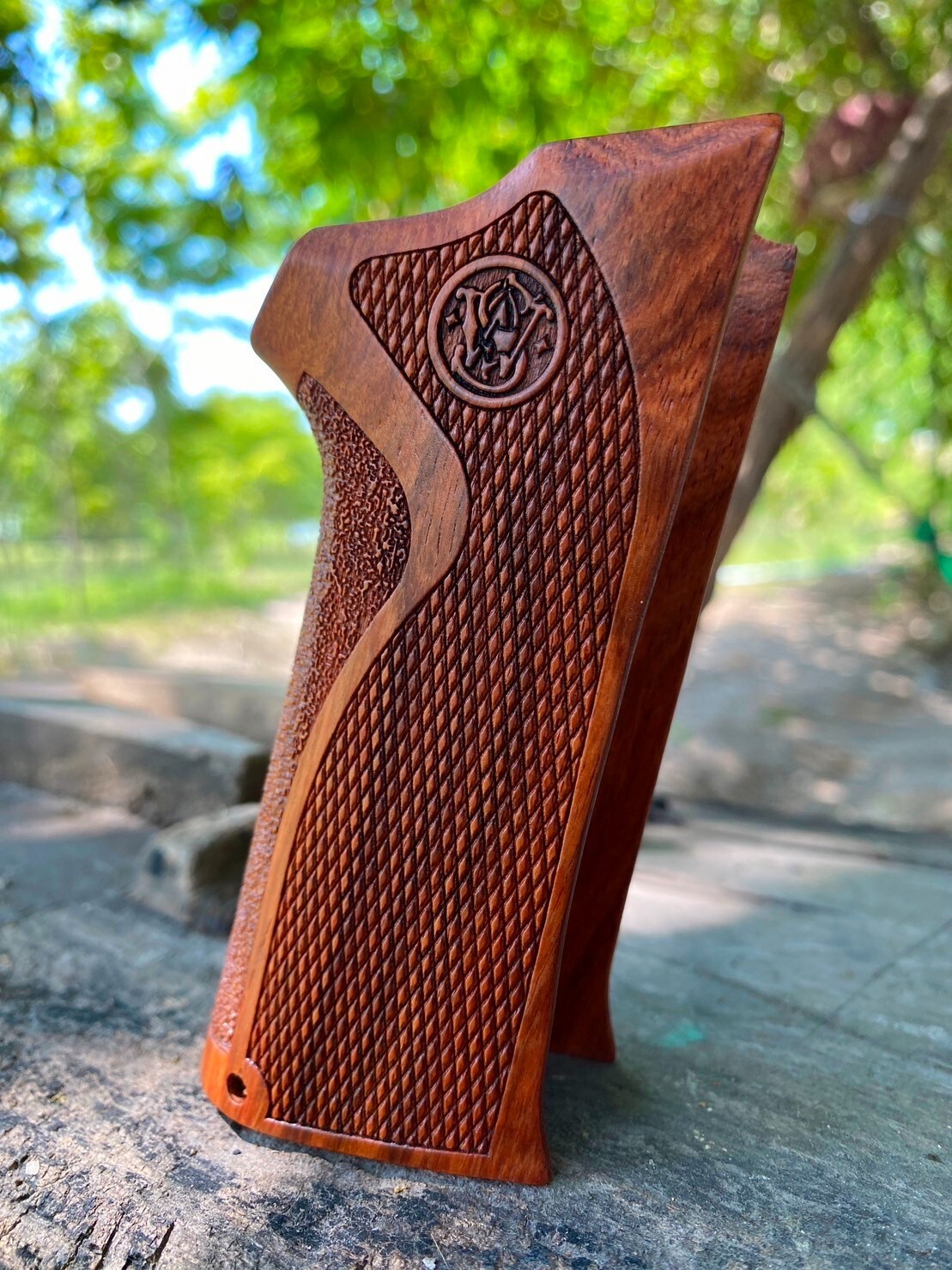 Solid wood Grips For S&W Model 5906 and 5906 Tactical | eBay