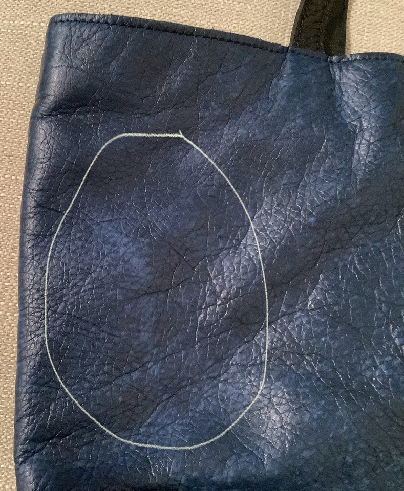 Patricia Nash Rodano Heavy Grained Pebbled Navy Italian Leather Purse Big Tote | eBay