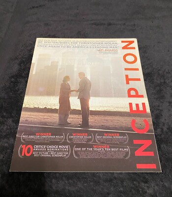 INCEPTION Oscar ad Christopher Nolan for Best Director, DiCaprio, Ellen ...
