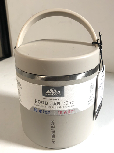 Hydra Peak Food Jar 25oz Stainless Steel Insulated Food Jar Beige NEW ...