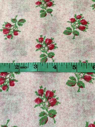 Antique Roses Floral Dimity Light Cotton Fabric ~ Red Green Pink | eBay