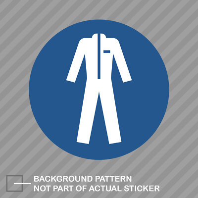 M010 Wear Protective Clothing Sticker Decal Vinyl iso 7010 mandatory ...