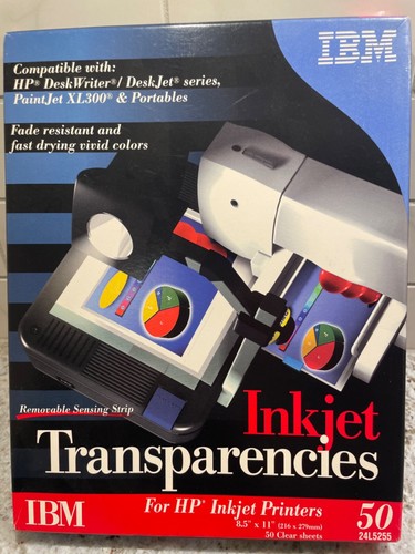 IBM Inkjet Transparencies Transparency Film 8.5x11 35 sheets-Overhead ...