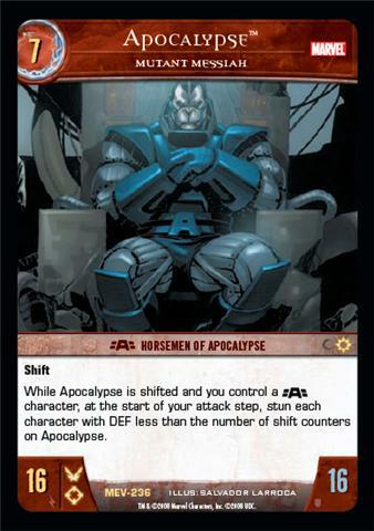 VS System: Apocalypse, Mutant Messiah [Played] Marvel Evolution TCG CCG ...