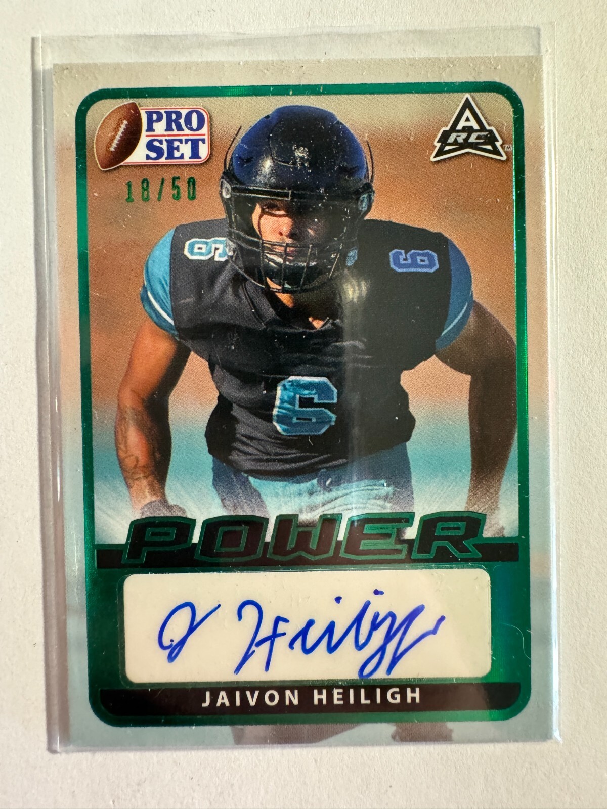 K185,969 - 2021 Leaf Pro Set Power Emerald #BAJH3 Jaivon Heiligh #/50 ...