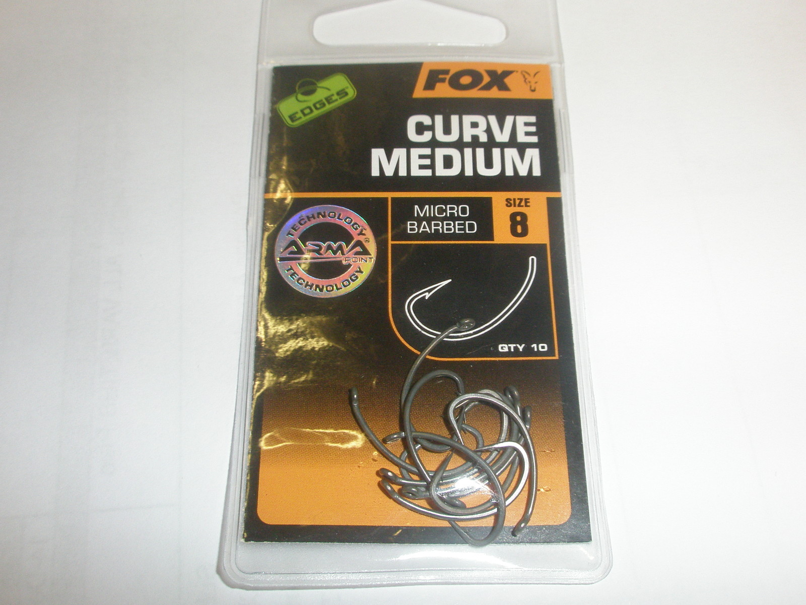Fox Edges Curve Shank Medium Hooks 10pk ALL VARIETIES Carp fishing ...