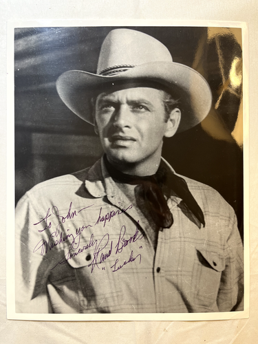 VTG Rand Brooks Signed 8x10 Photograph INSCRIBED B&W WESTERN ACTOR | eBay