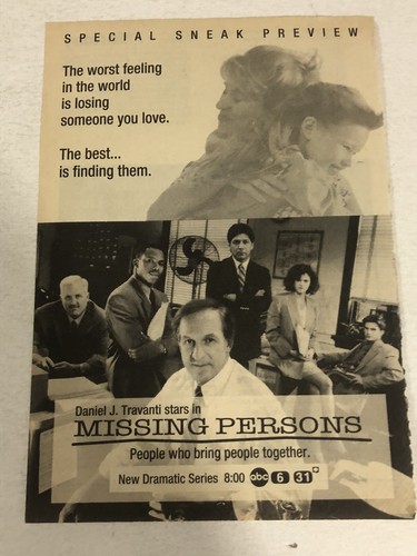 Missing Persons Tv Guide Vintage Print Ad Daniel J Travanti TPA18 | eBay