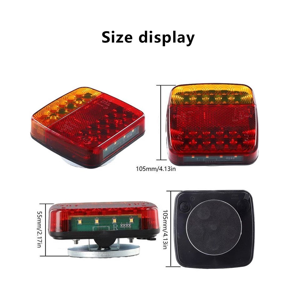 Magnetic Wireless Tail Lights for Trailer, Wireless Trailer Lights Kit ...