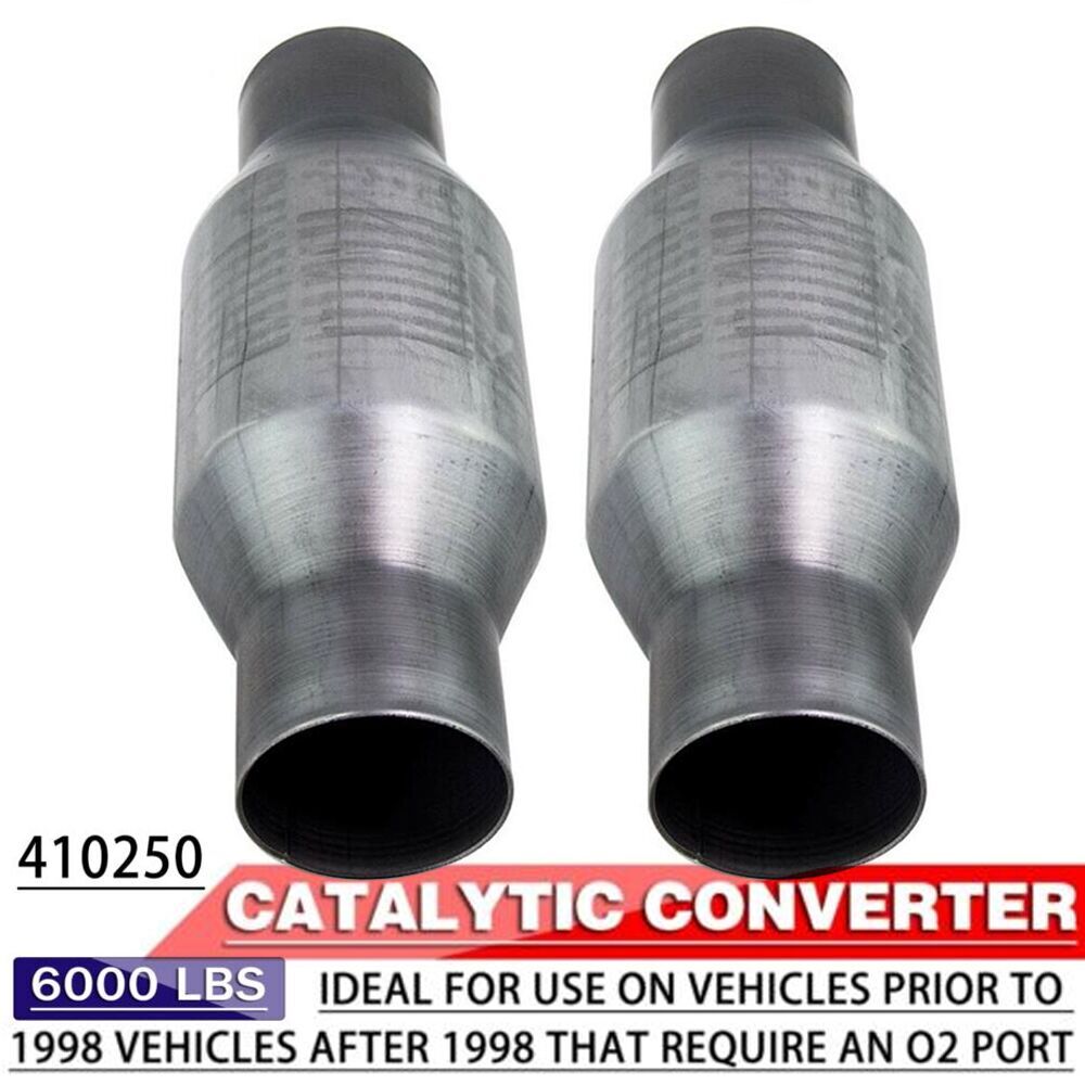 2.5'' Inlet/Outlet Universal High Flow Performance Catalytic Converter ...
