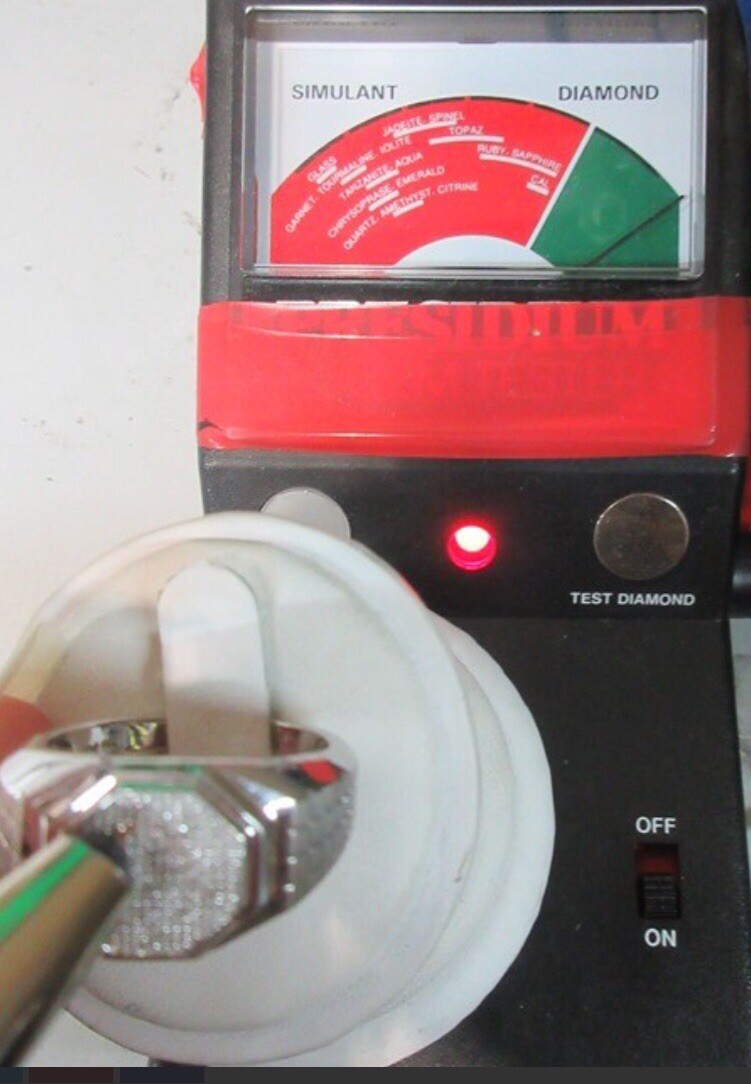 Man Stunning Sterling Silver P4SR Diamond Ring | eBay